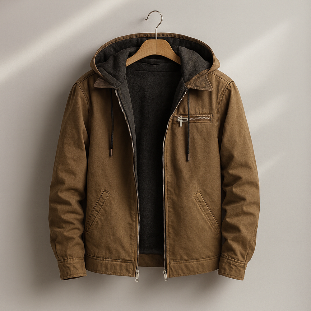 Percy – Canvas Jacket with Sherpa Lining