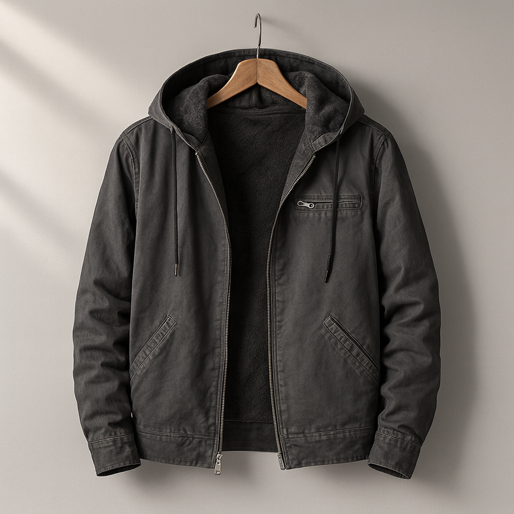 Percy – Canvas Jacket with Sherpa Lining