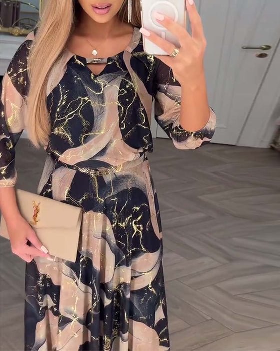 Gloria – Printed Chiffon Maxi Dress