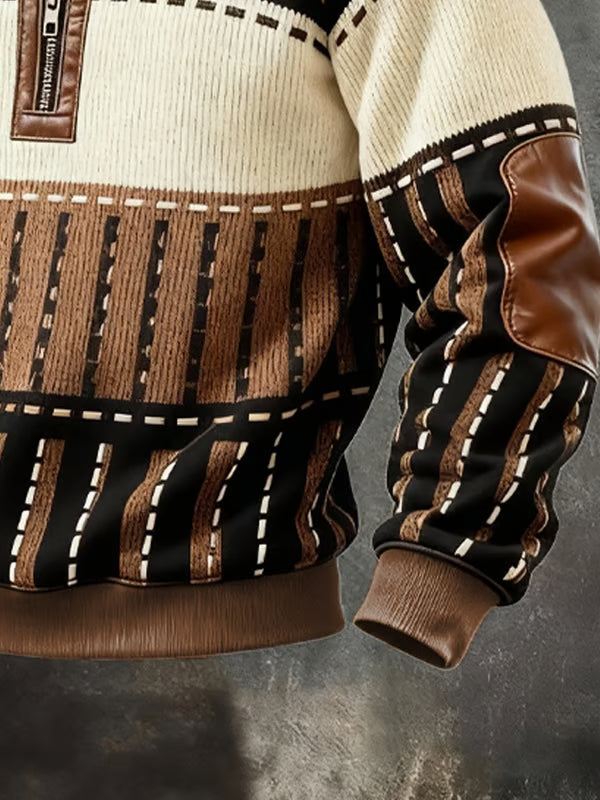 Archer – Retro Contrast Half-Zip Sweatshirt